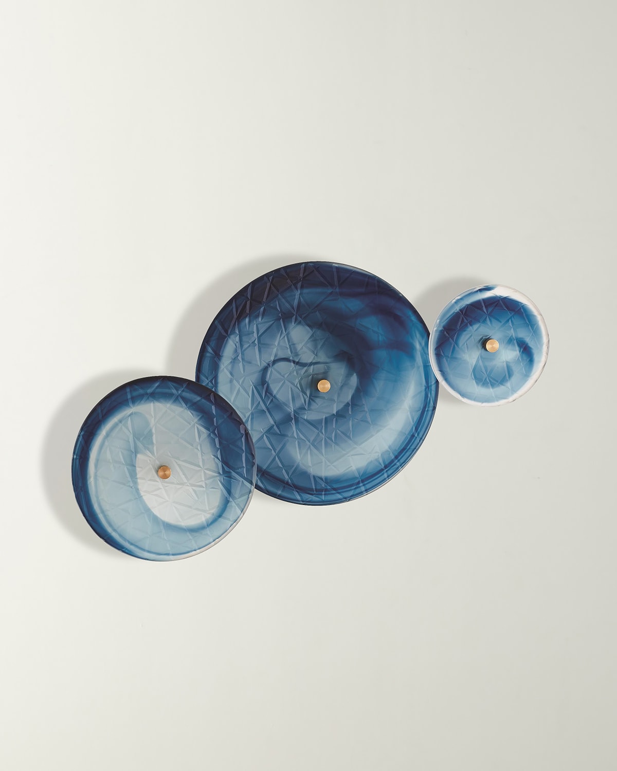 Global Views Metallic Flock Wall Decor, Set of 3 | Horchow