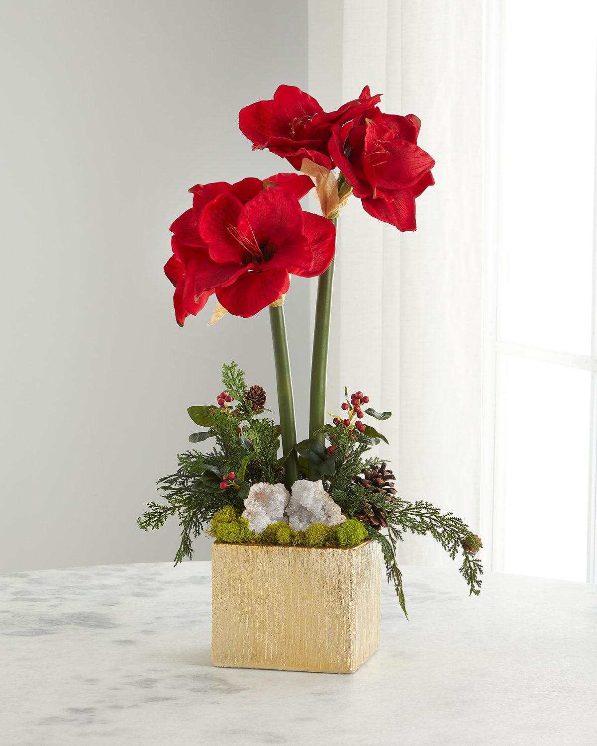 T&C Floral Company Amaryllis Centerpiece | Horchow