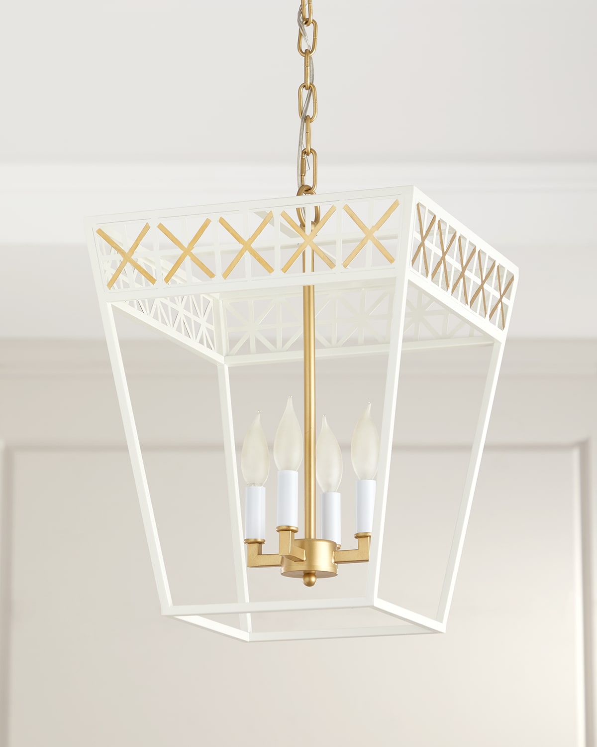Old World Design Miriam Rectangular Metal Lantern | Horchow