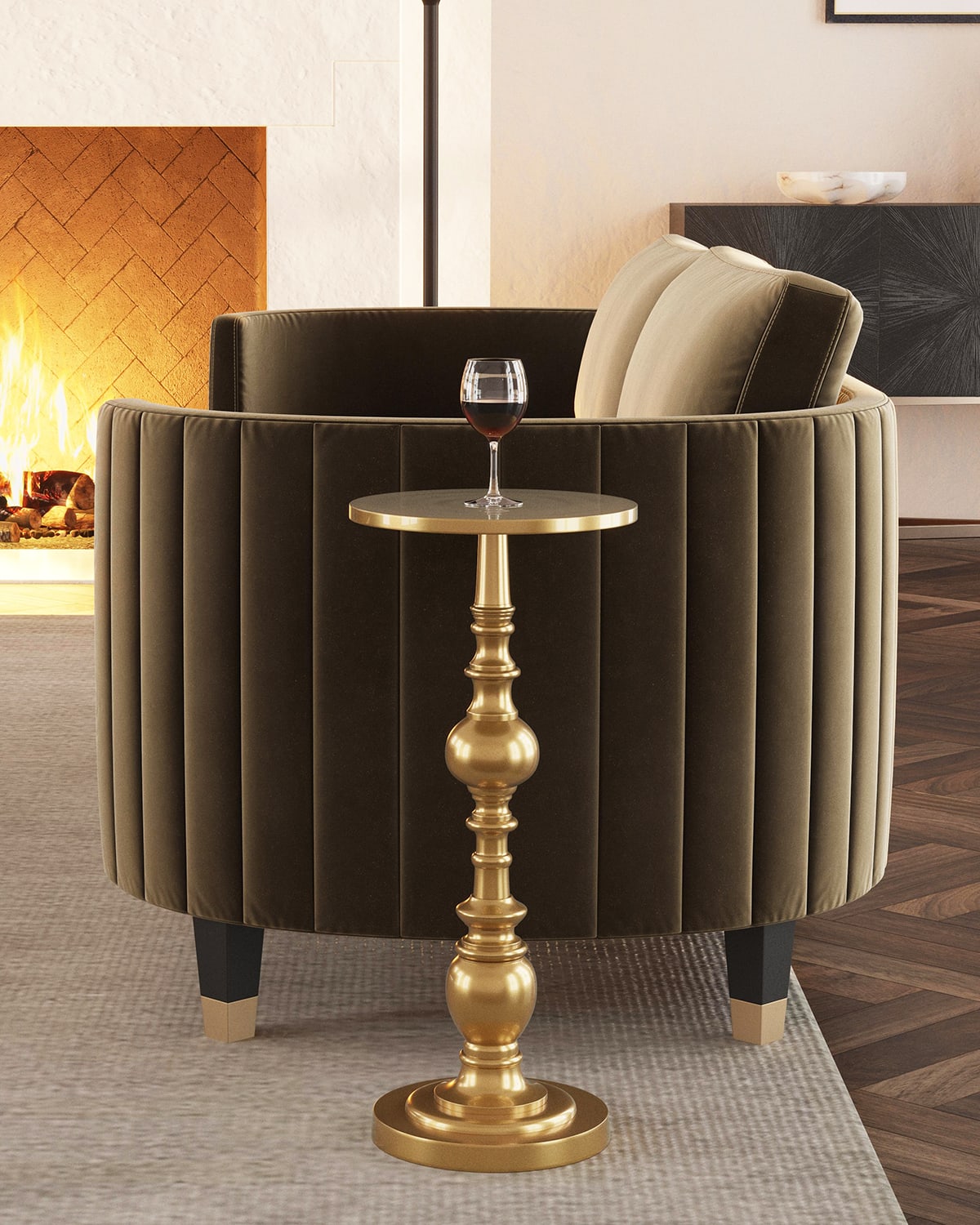 Butler Specialty Co Marjorie Round Marble Side Table | Horchow