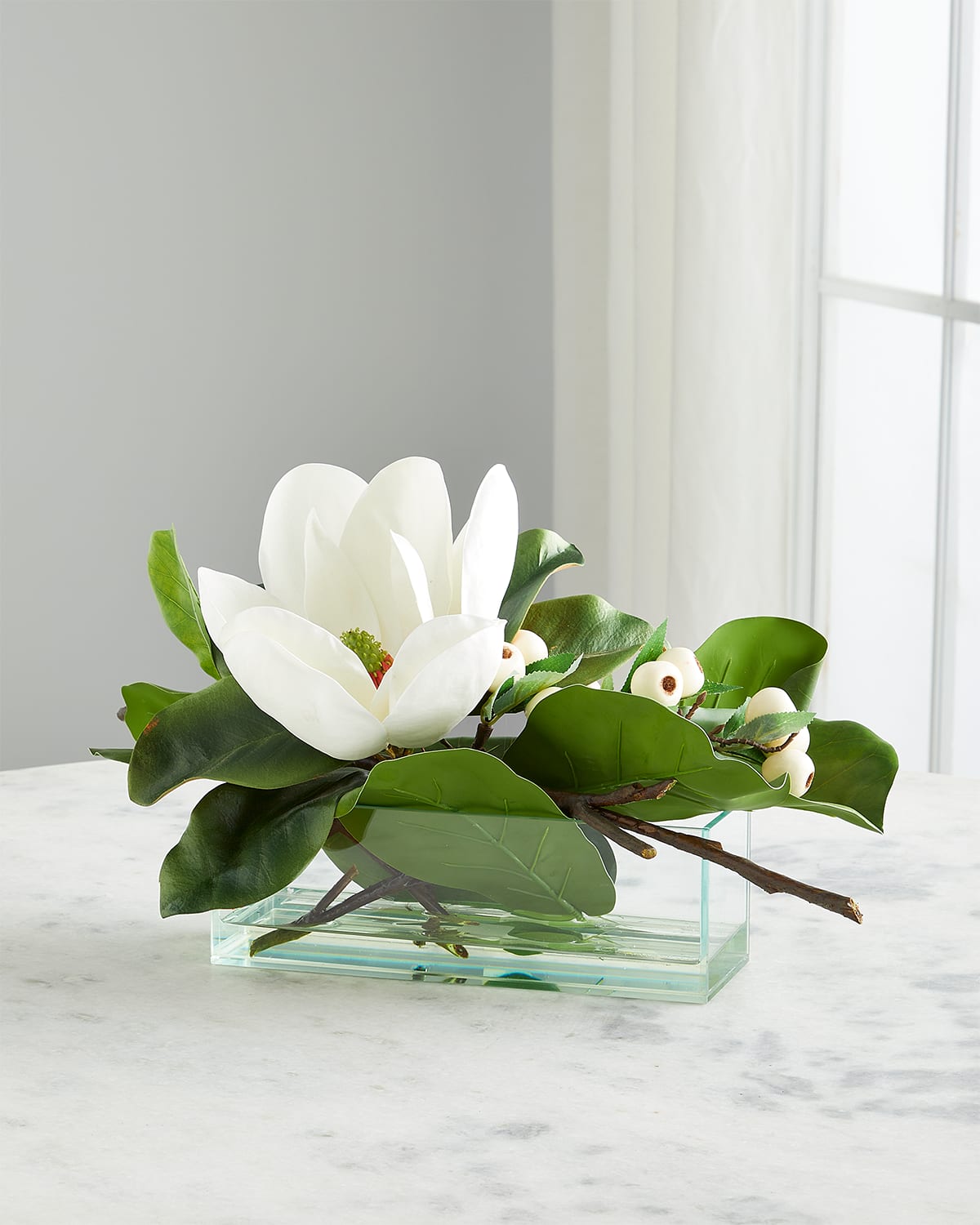 John-Richard Collection Roses and Fruit Faux-Floral Arrangement | Horchow