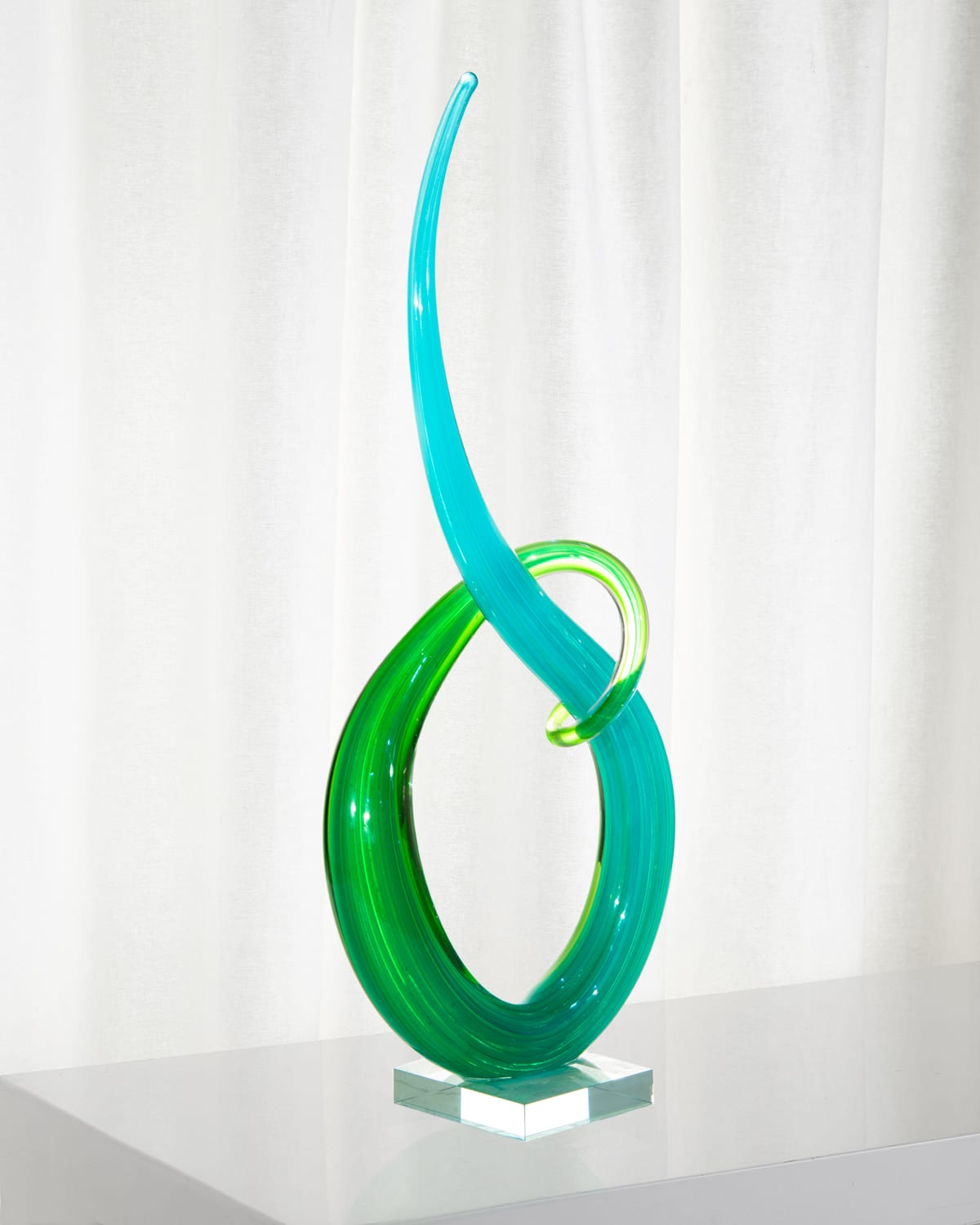 Dale Tiffany Decorative Aqua Art Glass Sculpture | Horchow