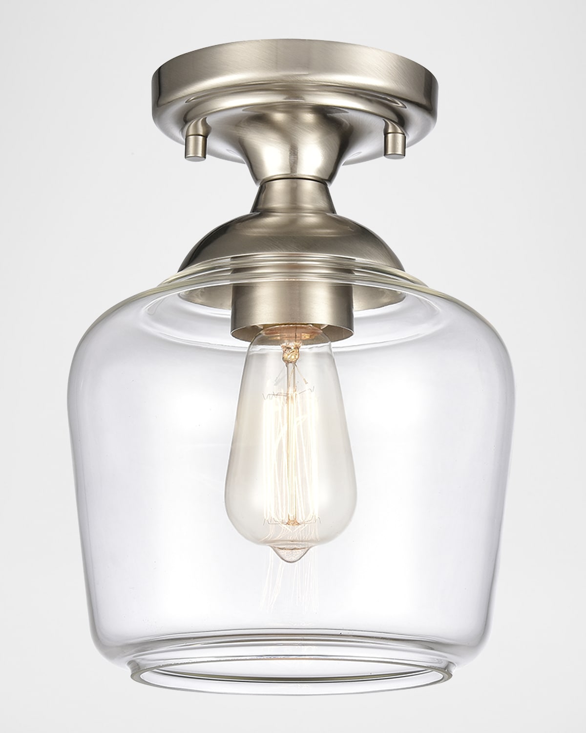 Clement 1-Light Semi Flush Mount | Horchow