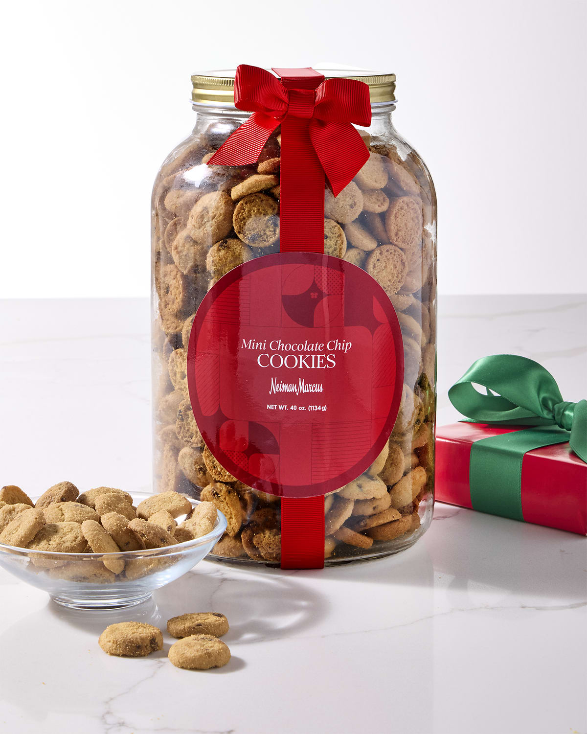 Neiman Marcus Mini Chocolate Chip Cookies in Glass Half-Gallon Jar ...