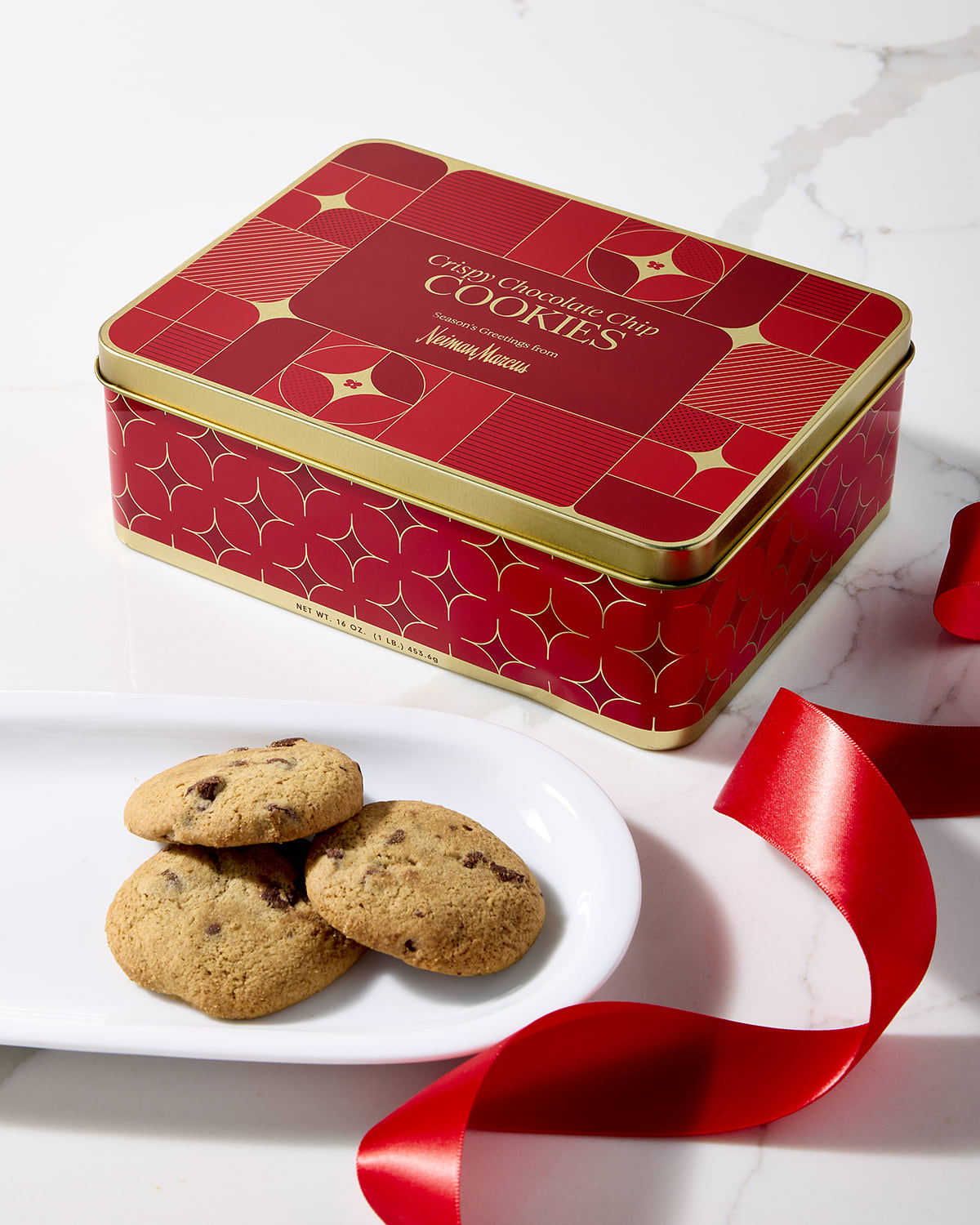 Neiman Marcus 40 oz. Mini Chocolate Chip Cookies in Holiday Jar | Horchow