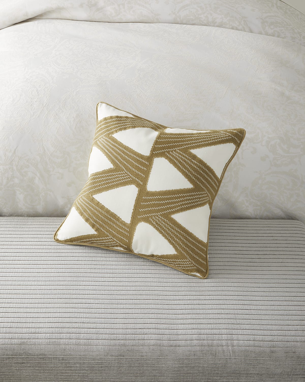 Austin Horn Collection Annabelle Reversible Mitered Pillow, 18"Sq ...