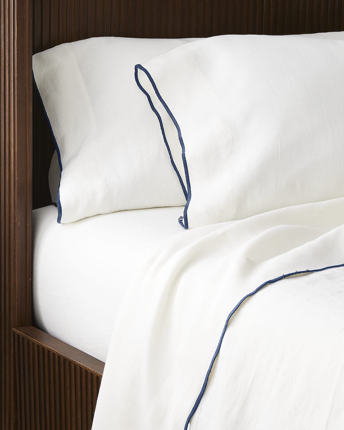 Amity Home Tyne Linen White Queen Sheet Set | Horchow