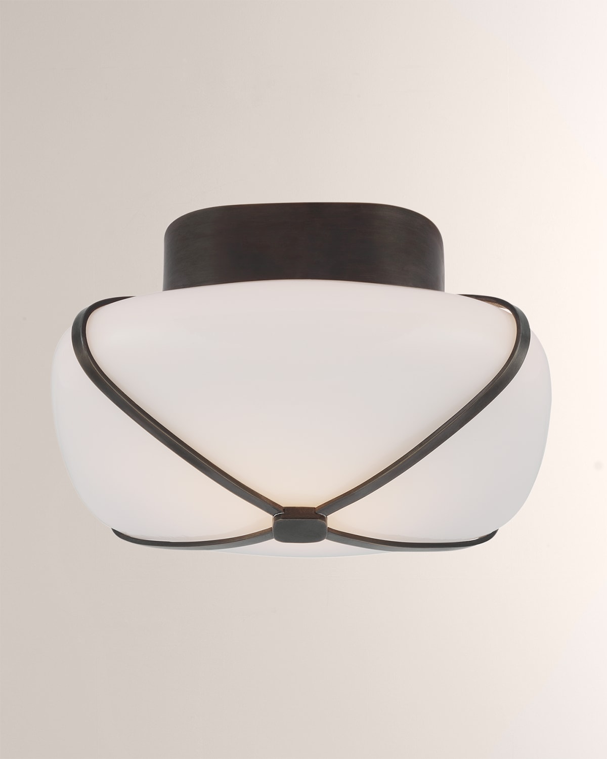 Visual Comfort Signature Fondant 9" Flush Mount in Polished Nickel by ...