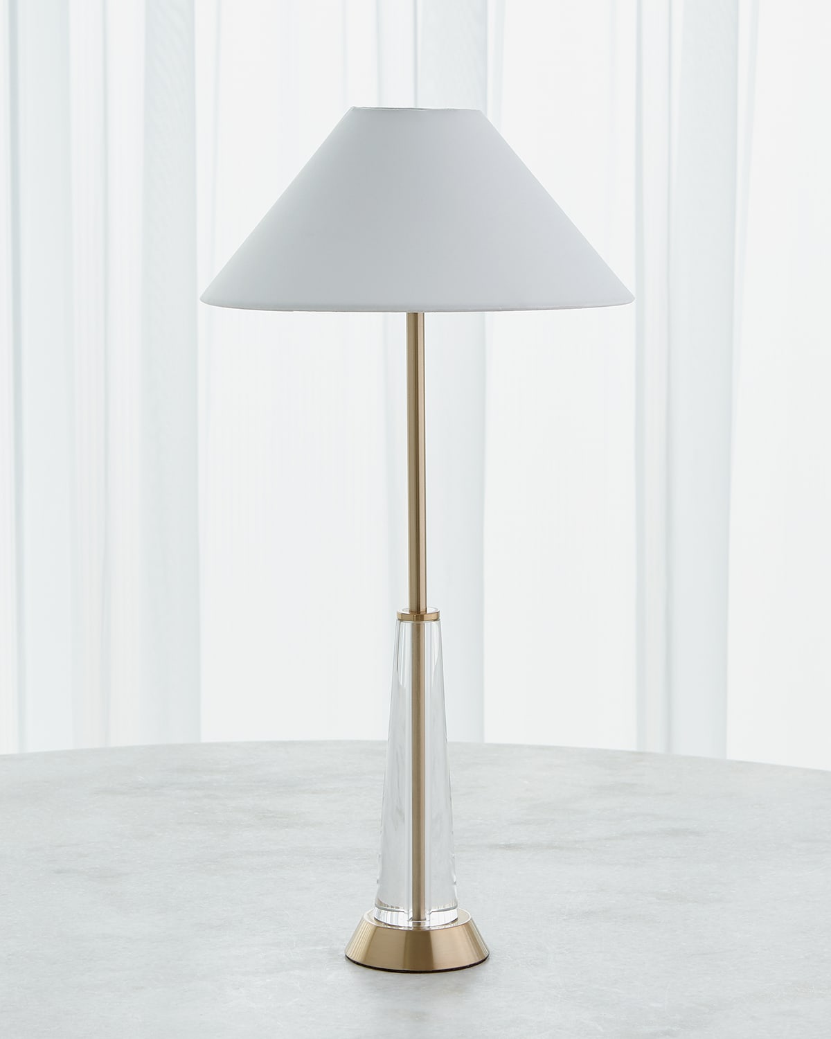 Global Views Chiseled Block 32" 2-Light Table Lamp | Horchow