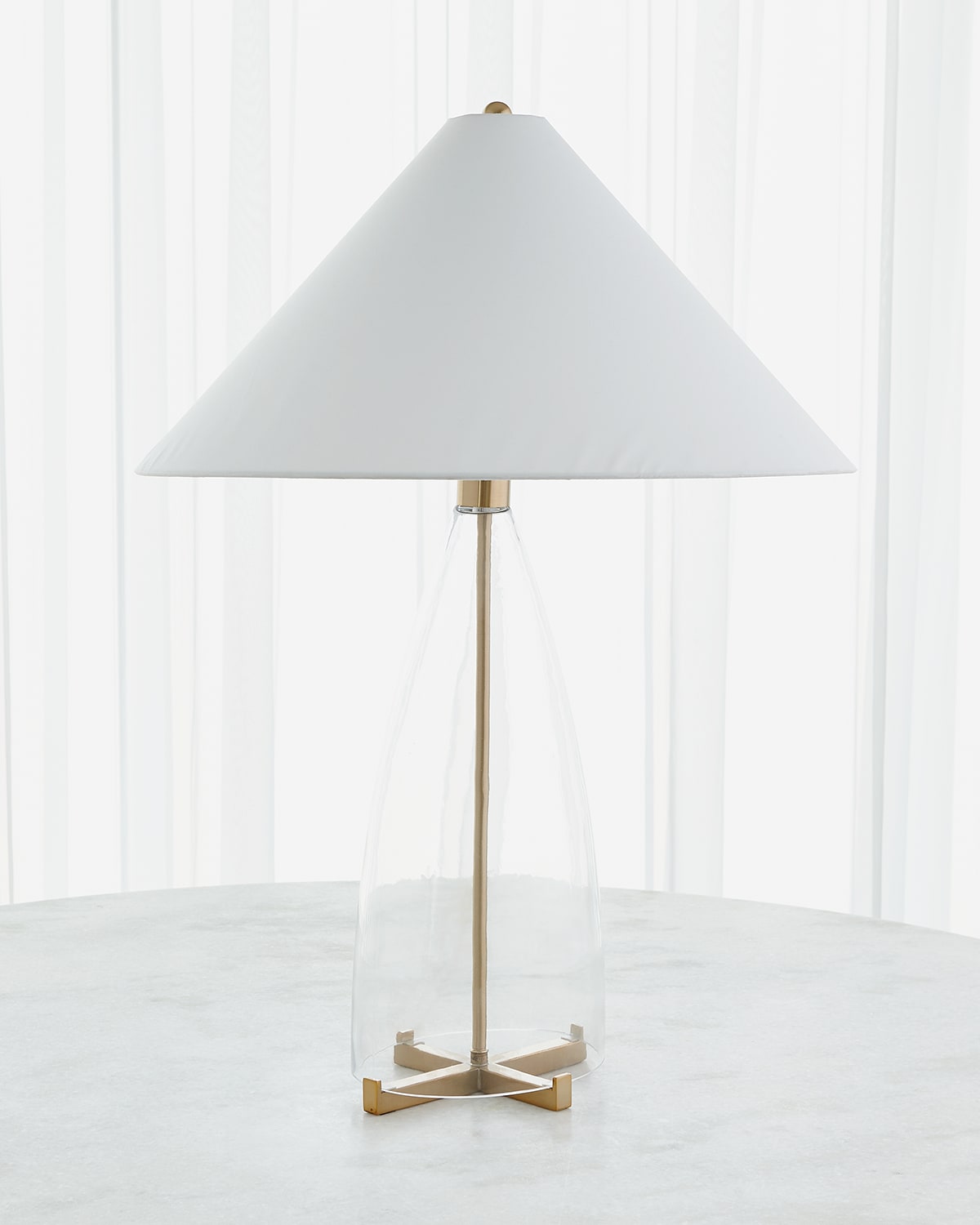 Global Views Brass Spot Floor Lamp | Horchow