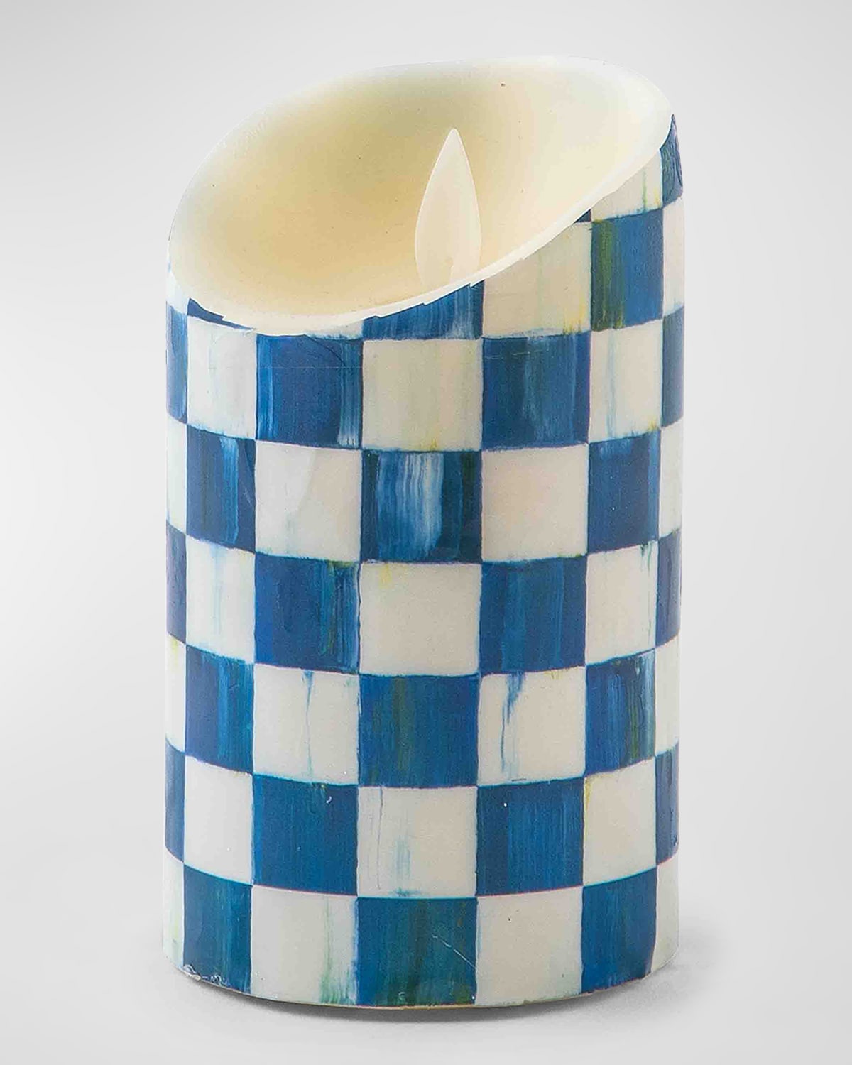MacKenzie-Childs Small Diamond Pillar Candle | Horchow