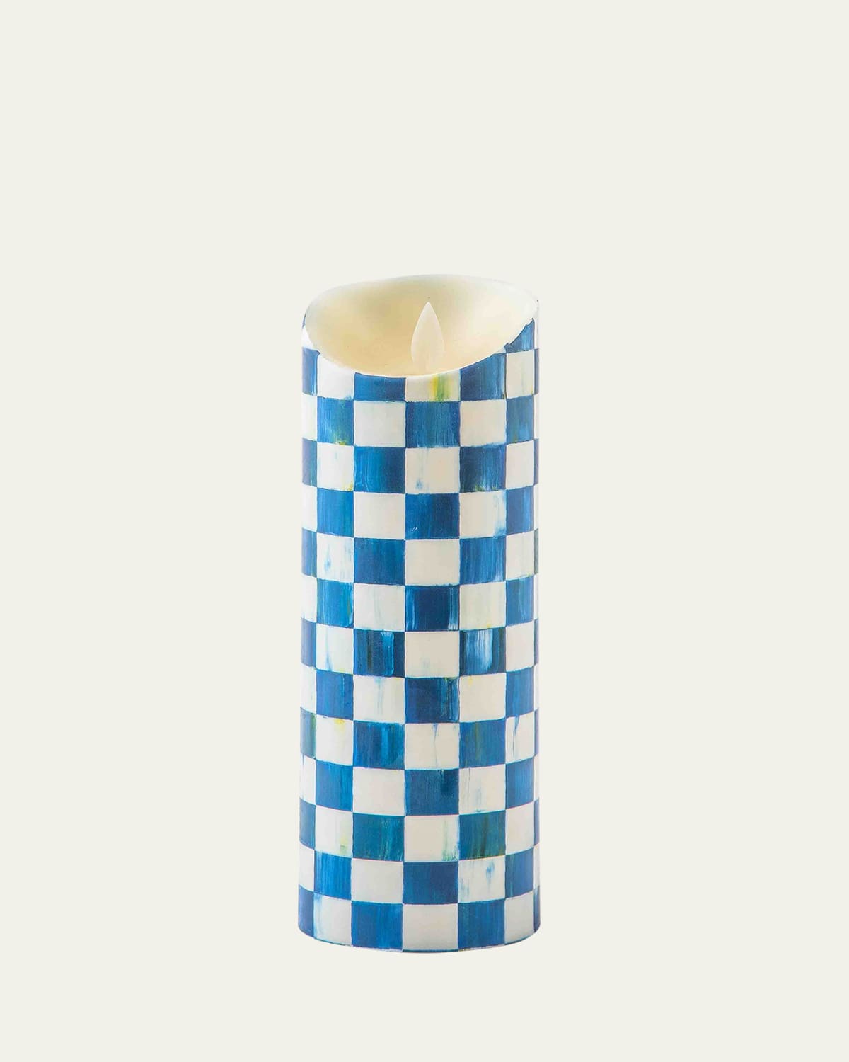 MacKenzie-Childs Small Diamond Pillar Candle | Horchow