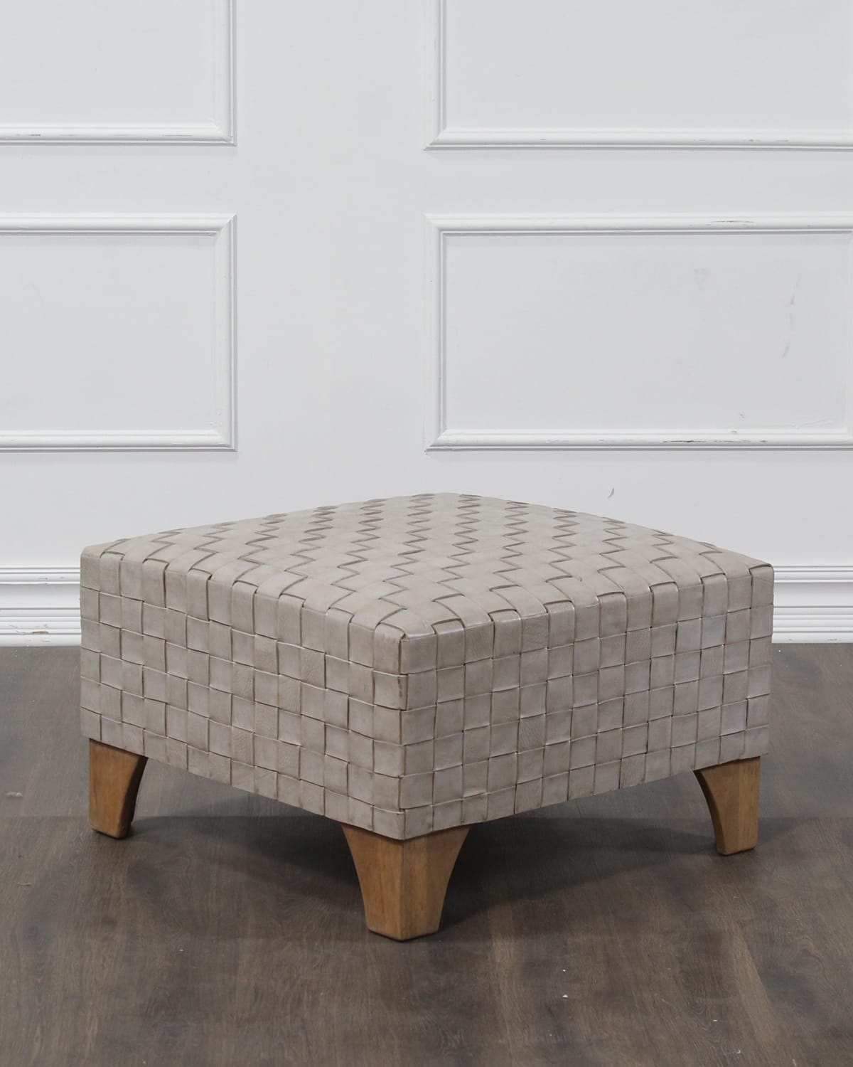 Peninsula Home Collection Cleo Tufted Leather Ottoman | Horchow