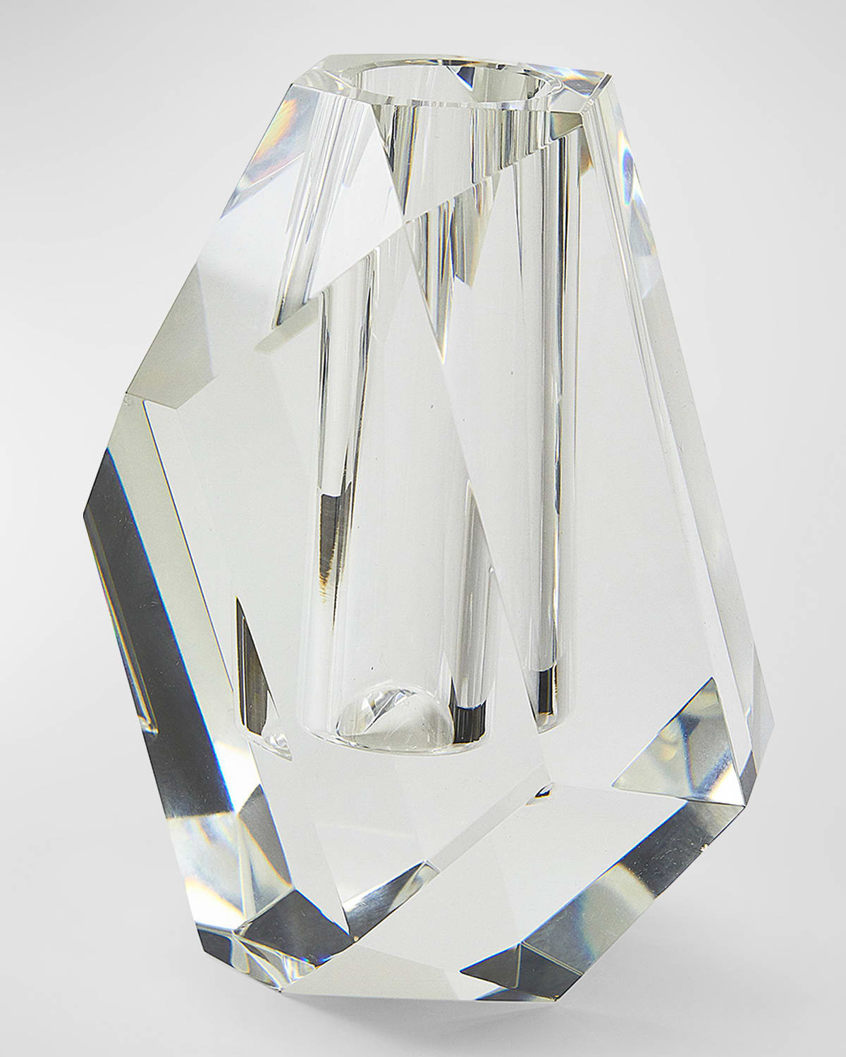 Tizo Clear Crystal Vase Multi Faceted Rock - Small | Horchow