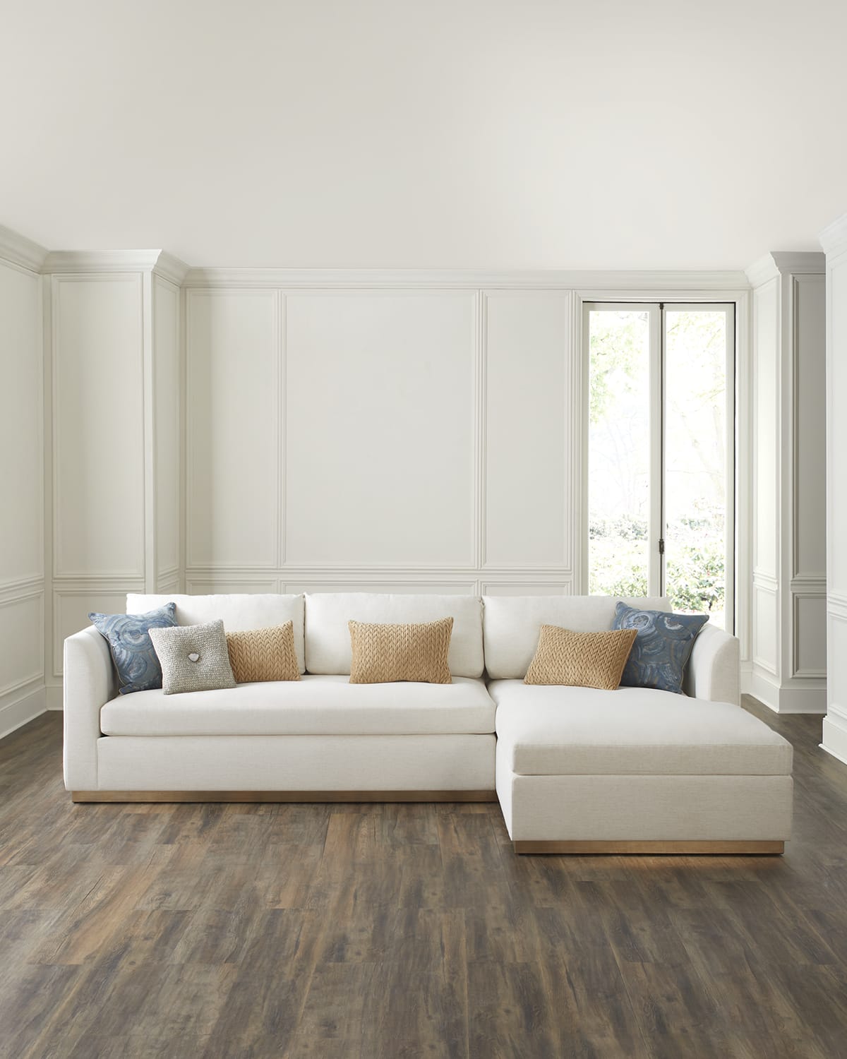 Linzie Linen Sectional Sofa | Cabinets Matttroy