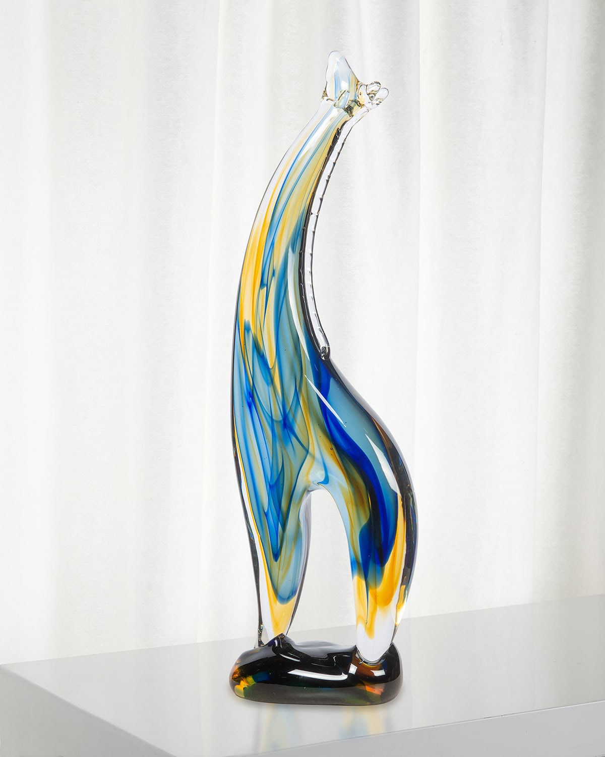 Dale Tiffany Decorative Aqua Art Glass Sculpture | Horchow
