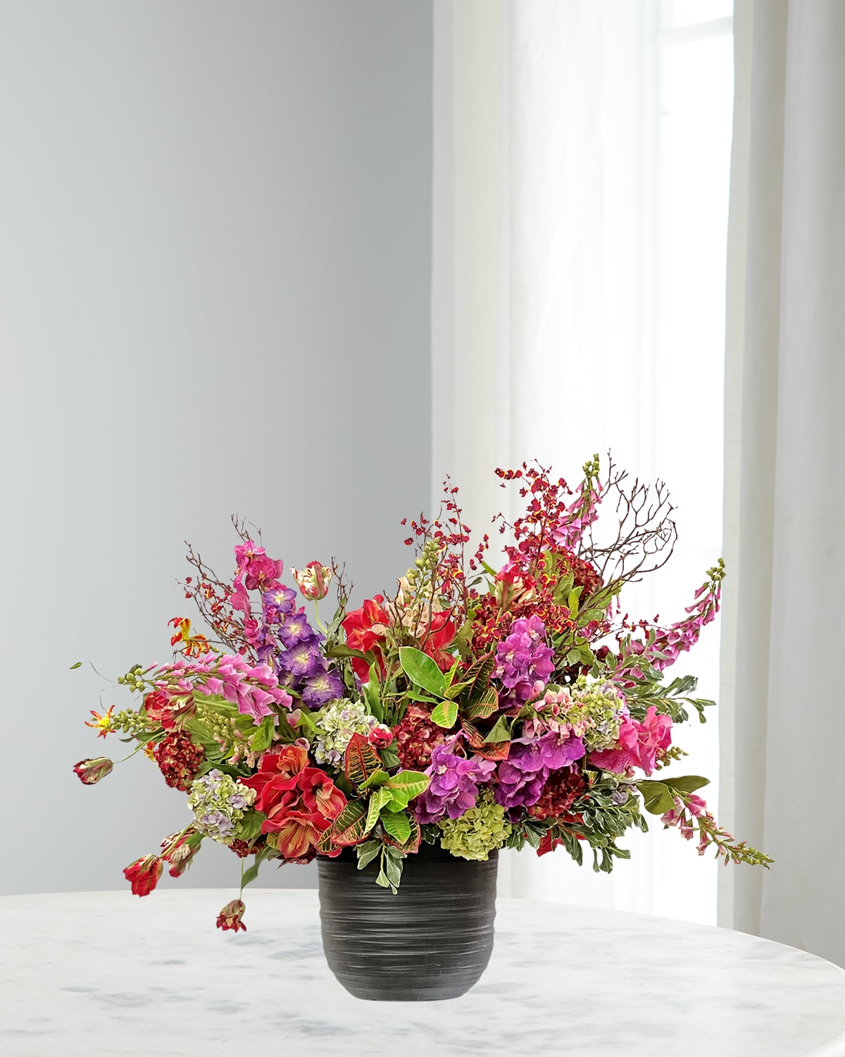 Winward Home Mixed Faux Floral Arrangement in Ceramic Bowl | Horchow