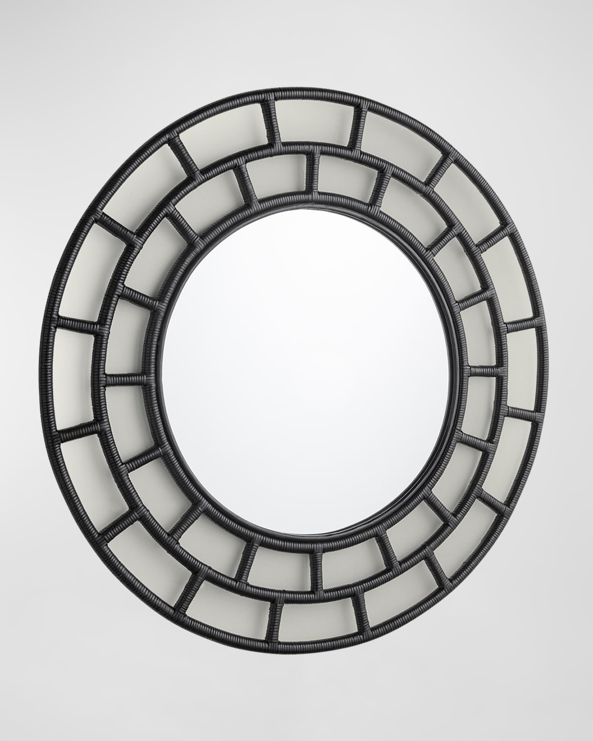 Round Rattan Mirror, 35" | Horchow