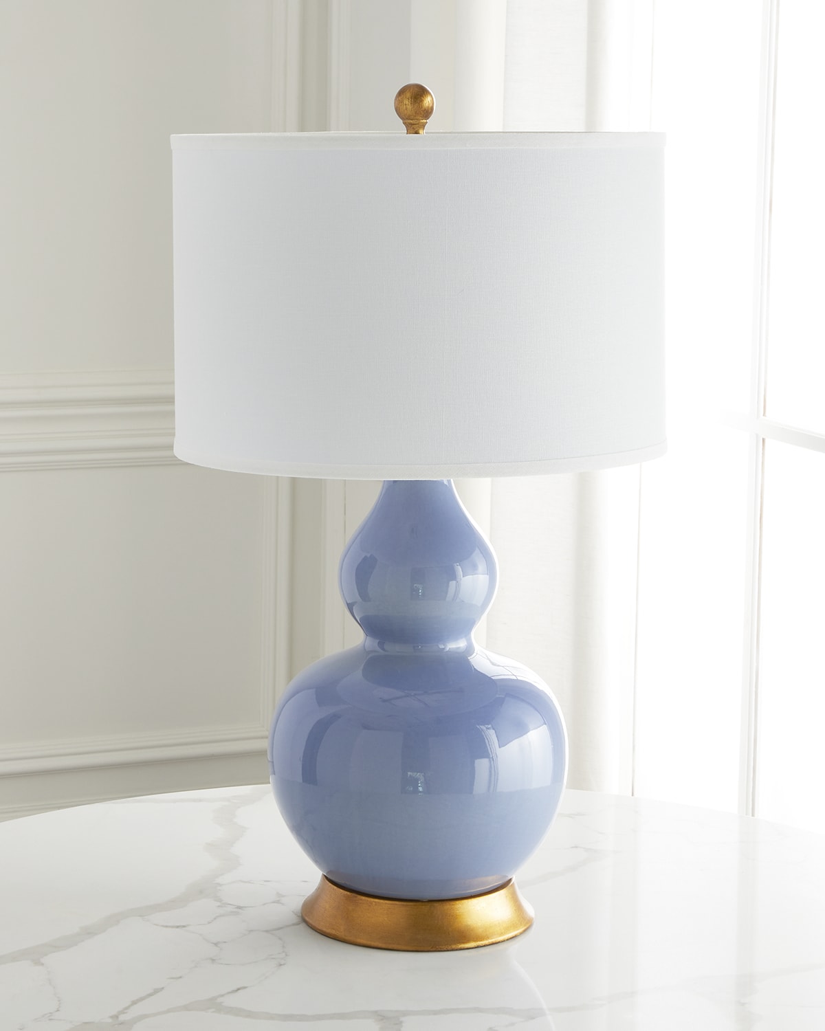 Old World Design Connelly Navy Blue Ceramic Table Lamp | Horchow