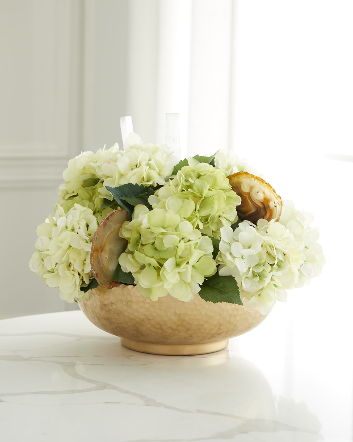 T&C Floral Company Double Orchid with Quartz 22" Faux Floral ...