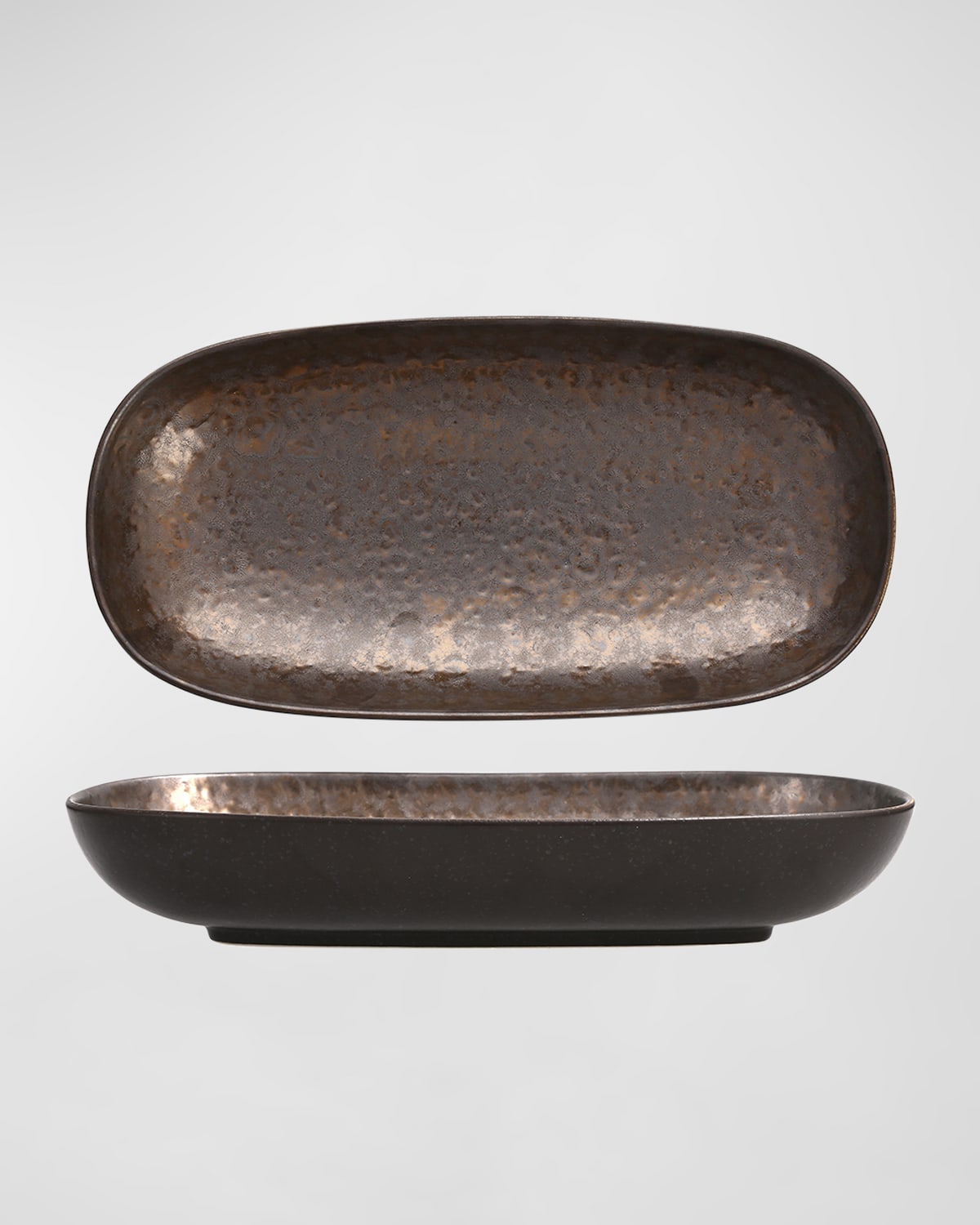 Fortessa Nivo Metallic Rectangular Serve Platter, 11.8" | Horchow