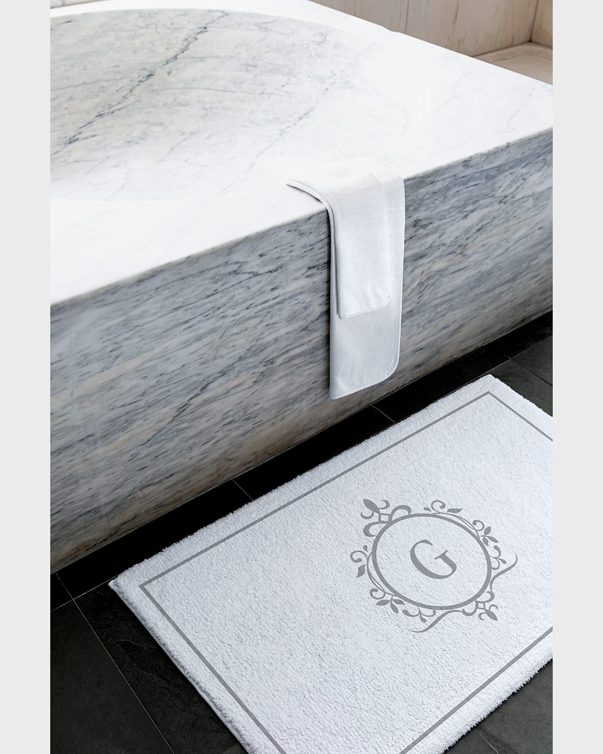 Graccioza Egoist "C" Monogrammed Bath Rug | Horchow