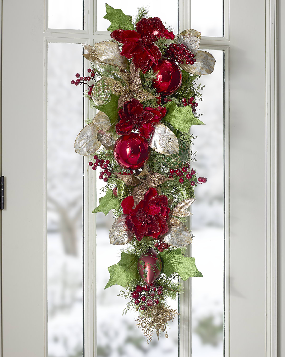 Mark Roberts 81" Rubies and Red Pre-Lit Garland | Horchow