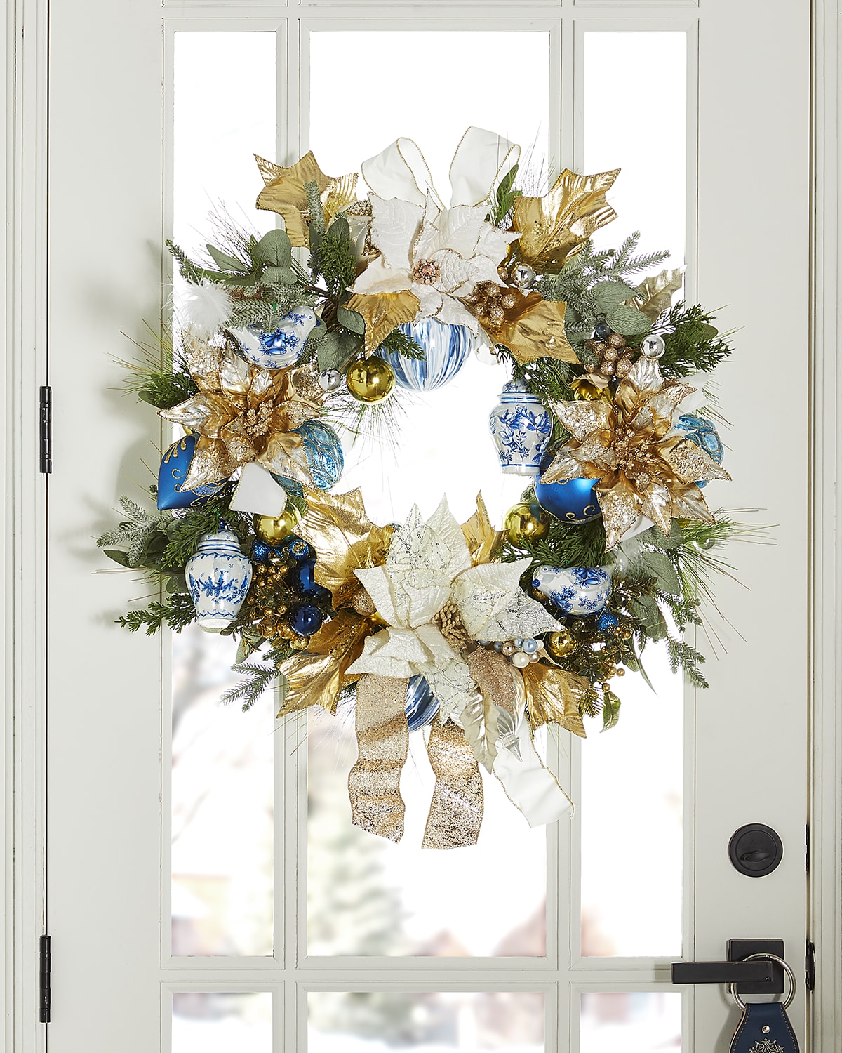 Mark Roberts 31" Gold and White Christmas Wreath | Horchow