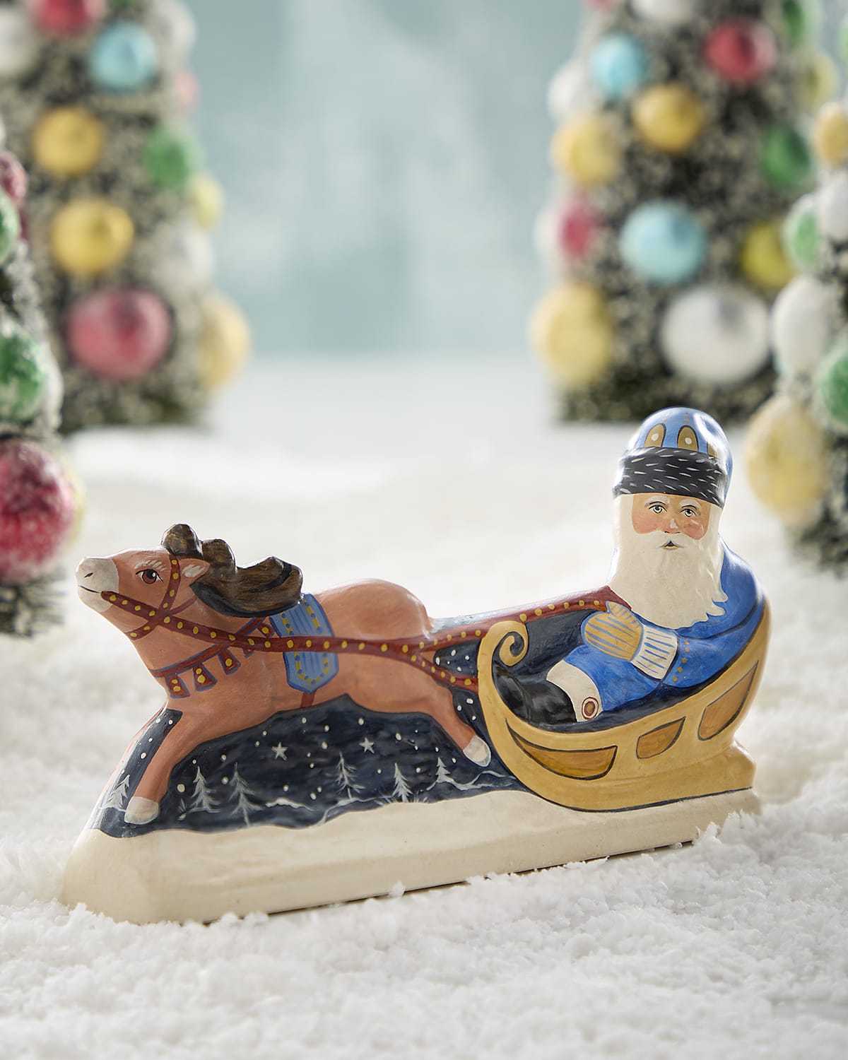 Vaillancourt Folk Art Santa w/ Ornaments Figurine | Horchow