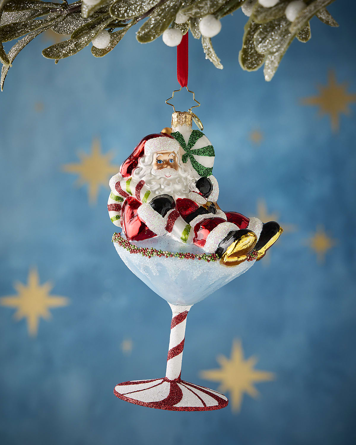 Christopher Radko 2024 Santa Bear Buddy Christmas Ornament | Horchow