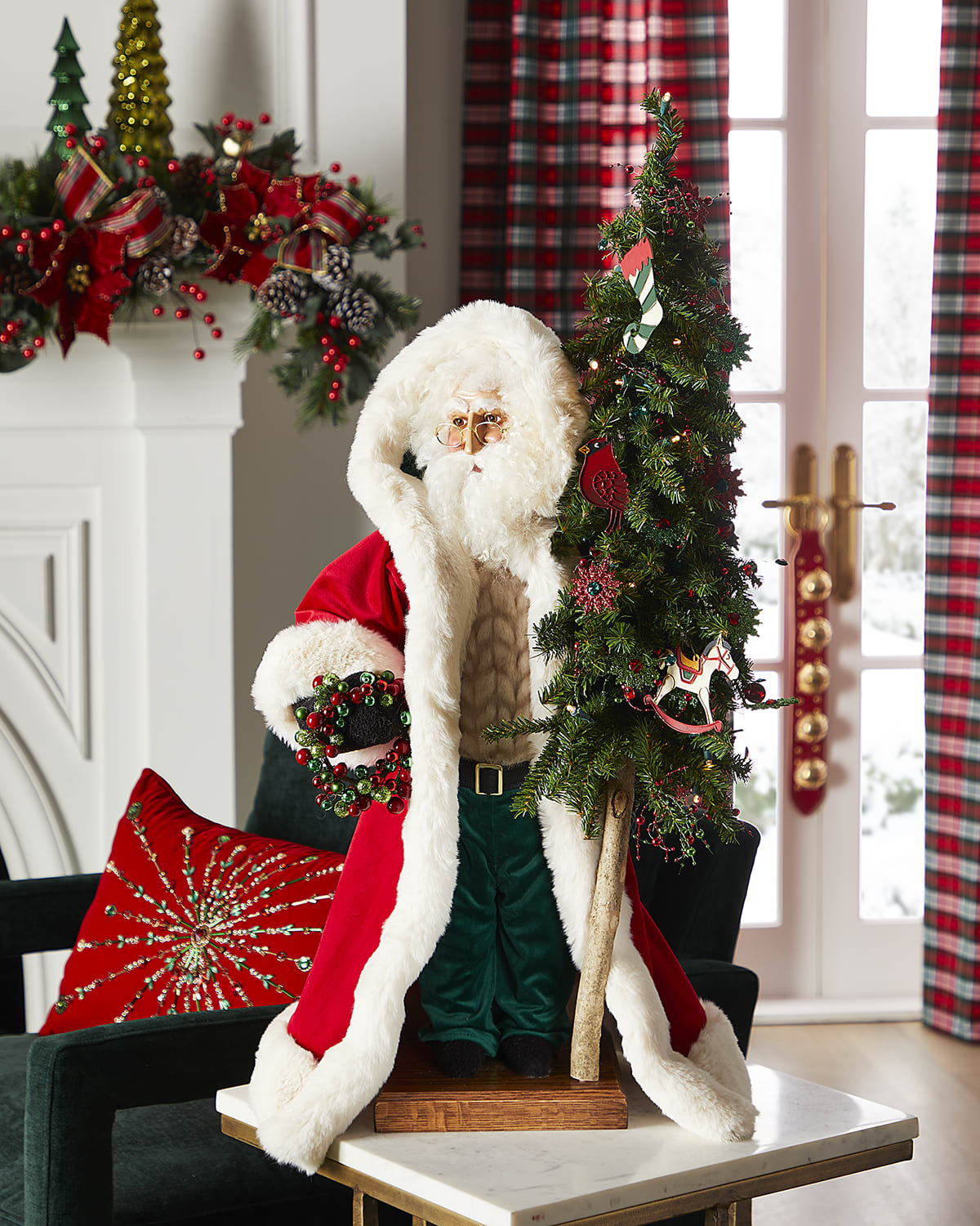 Ditz Designs By The Hen House Golden Pearl 29"H Santa | Horchow