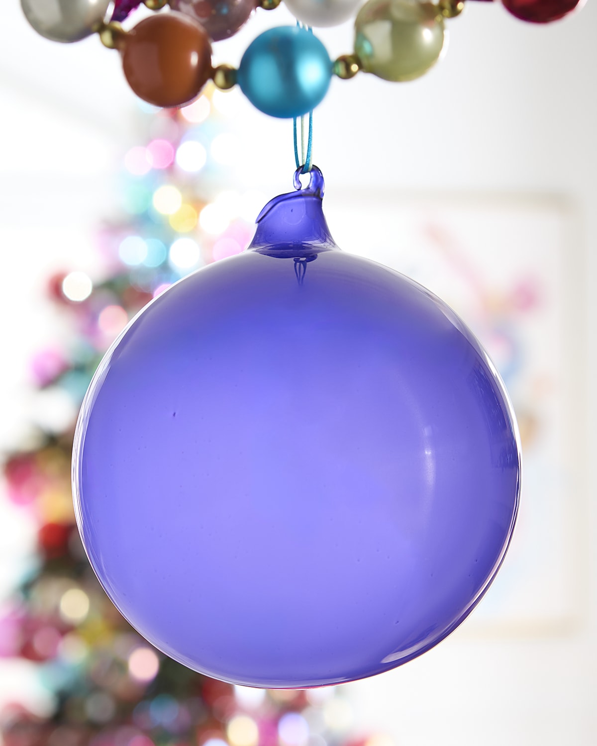 Jim Marvin Bubblegum Glass Ball Ornament, Fuschia | Horchow