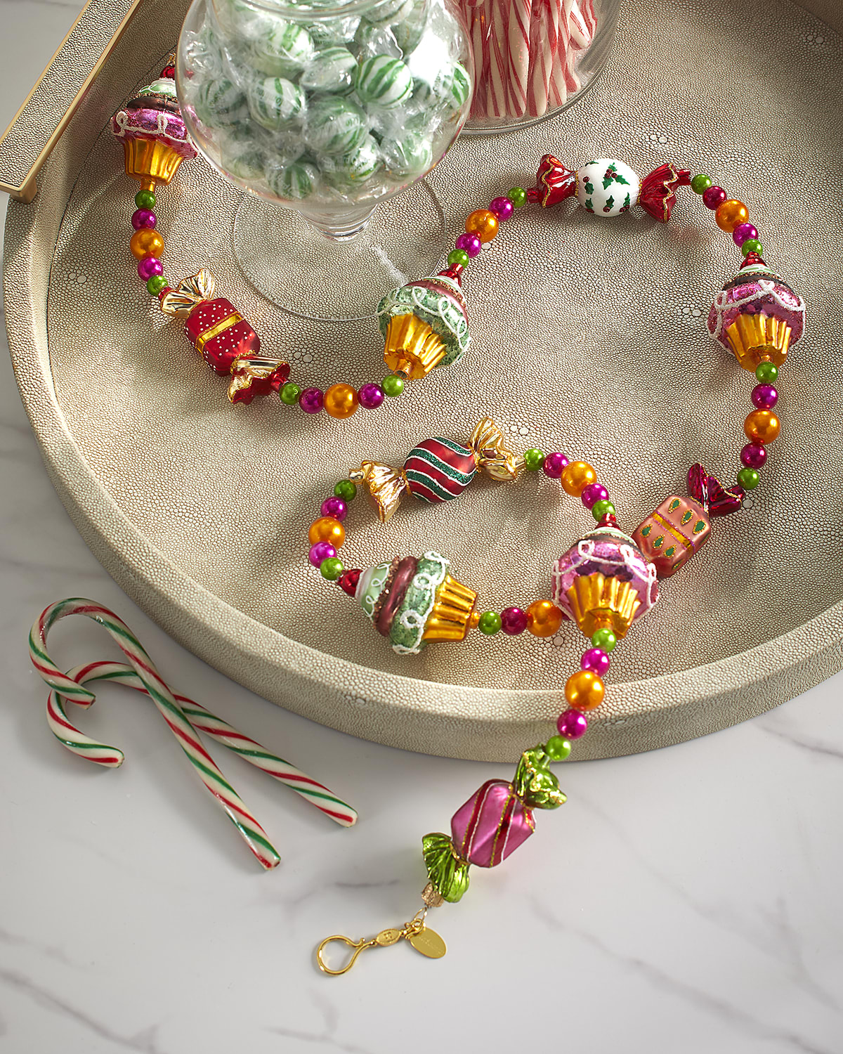Sweet Savannah 54" Glass Candy Garland | Horchow