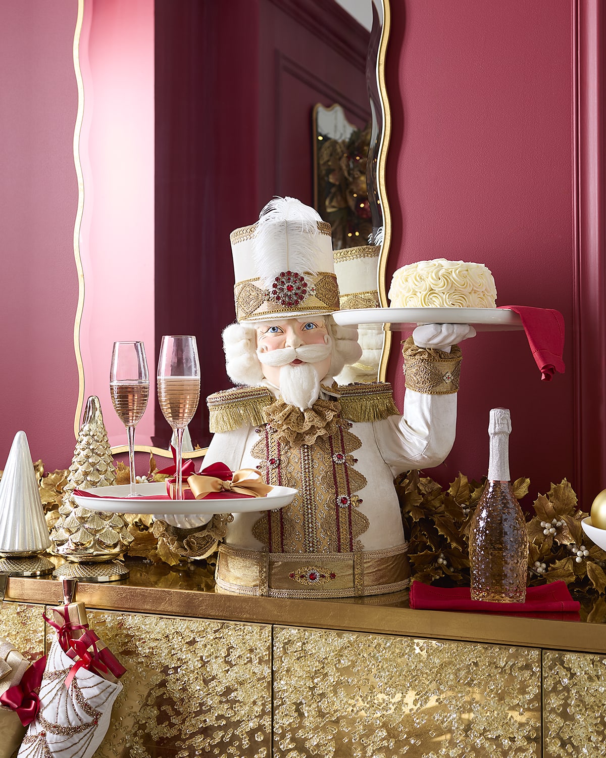 Katherine's Collection Gold Butler Christmas Nutcracker, 47.5" | Horchow