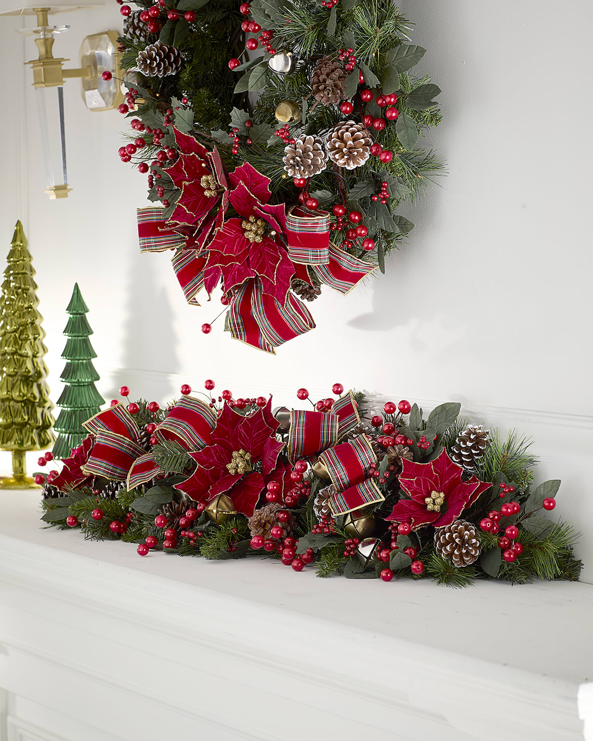 Neiman Marcus 6' Classic Christmas Pre-Lit Garland | Horchow Neiman Marcus 6' Classic Christmas Pre-Lit Garland | Horchow