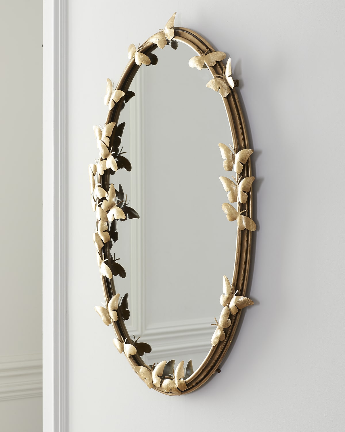 Neiman Marcus Round Floral Mirror | Horchow