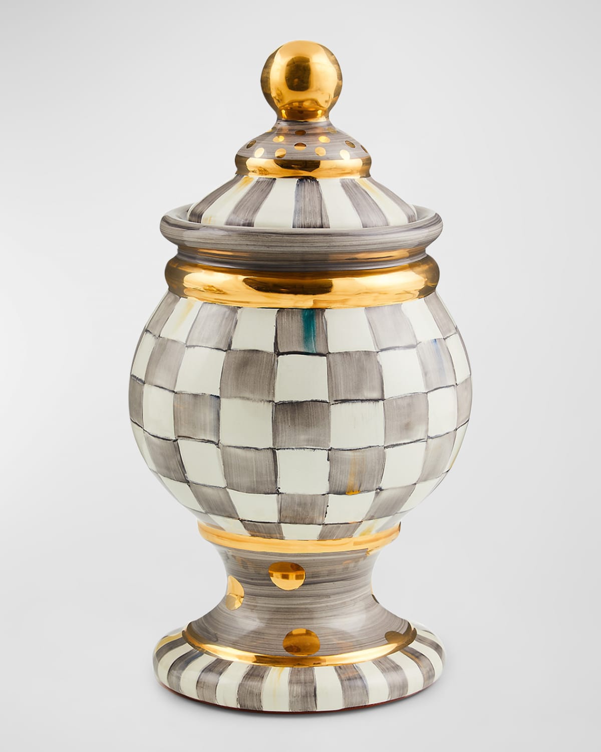 MacKenzie-Childs Rosy Check Mixing Glass | Horchow