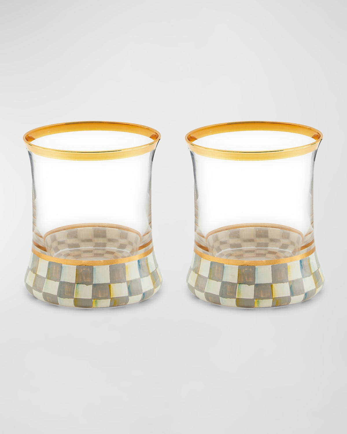 MacKenzie-Childs Royal Check Wine Glass | Horchow