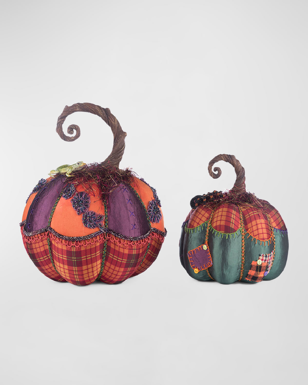 Katherine's Collection Pink Passion Floral Pumpkins, Set of 2 | Horchow