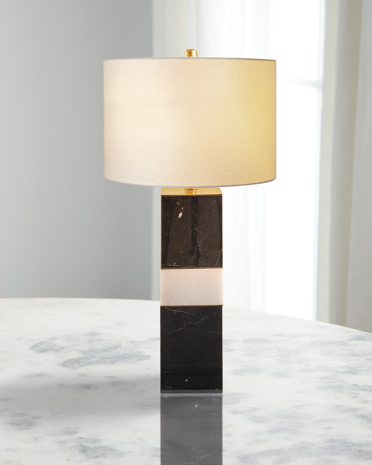 Surya Etoile 23" Marble Dome Table Lamp | Horchow