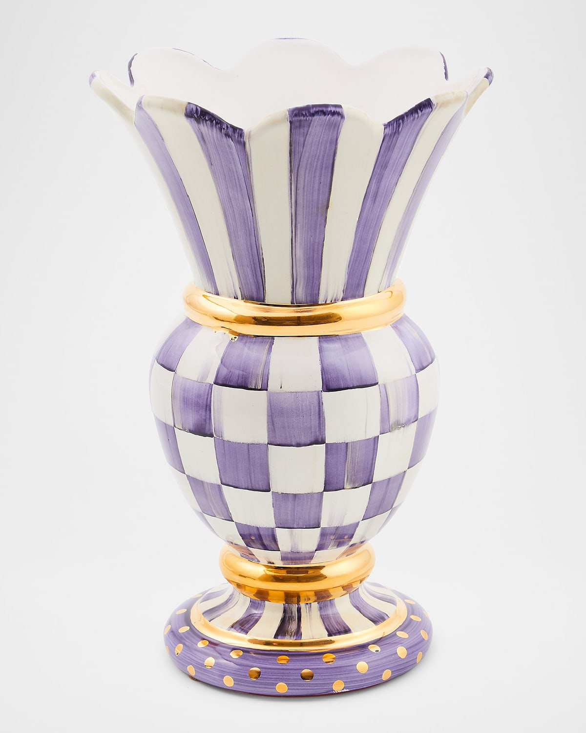 MacKenzie-Childs Emerald Check Large Vase | Horchow