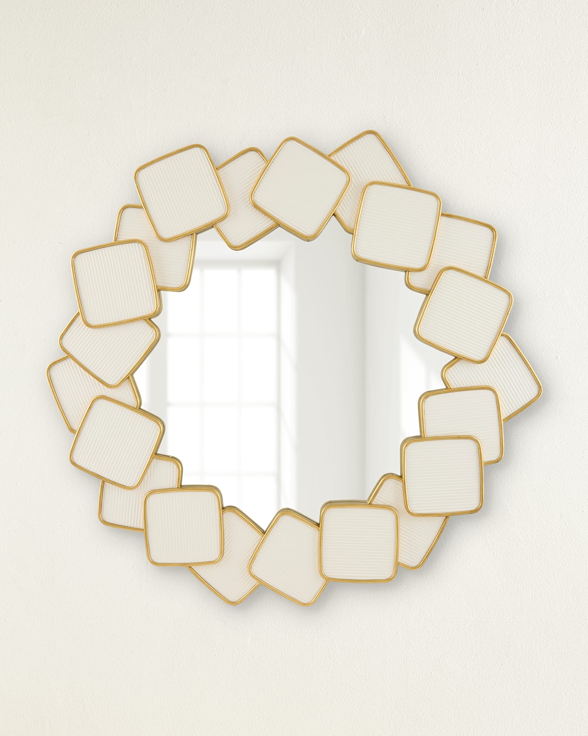 John-Richard Collection Silver Contour Wall Mirrors, Set of 4 | Horchow