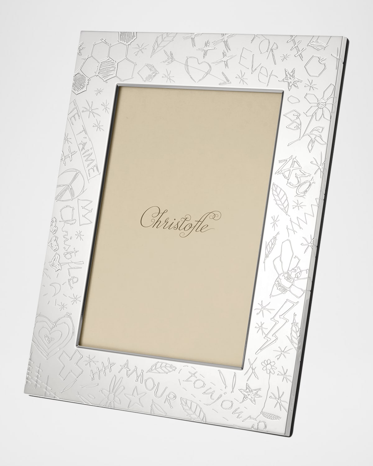 Christofle Graffiti Silver-Plated Picture Frame, 4" x 6" | Horchow