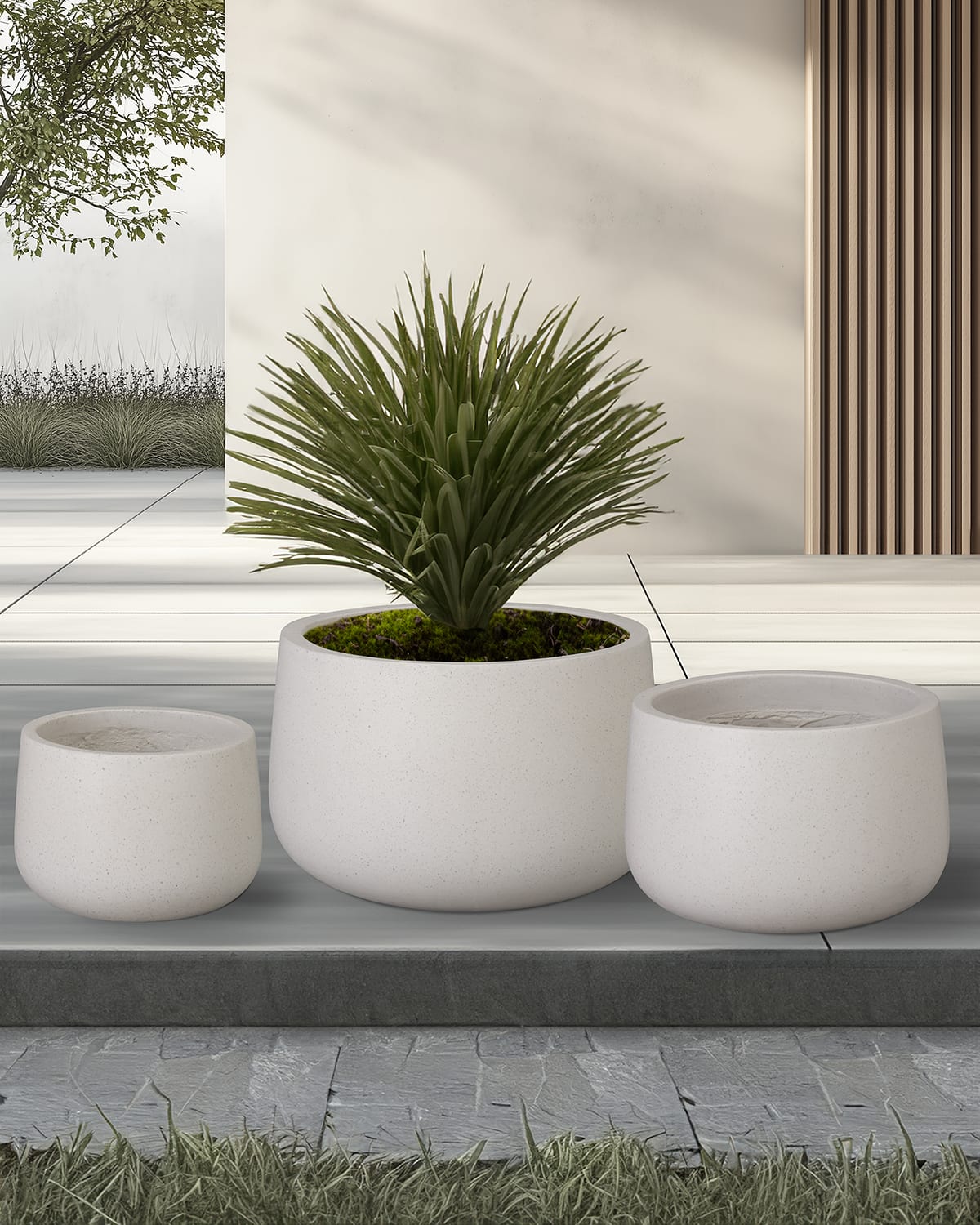 Emissary Trading Ceramic Olive Planter Jars, Set of 2 | Horchow