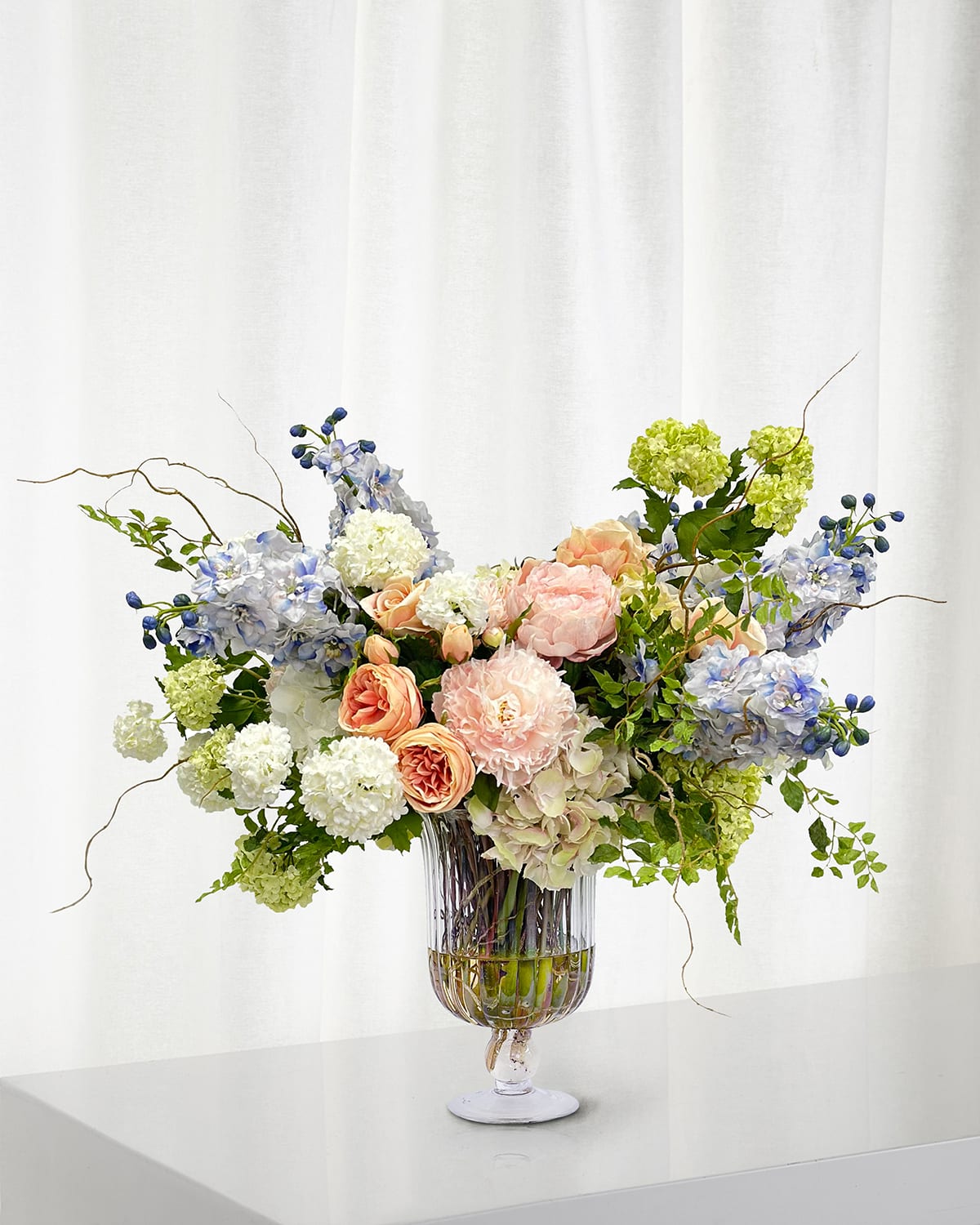 Winward Home Orchid 21" Faux Floral Arrangement in Porcelain Bowl | Horchow