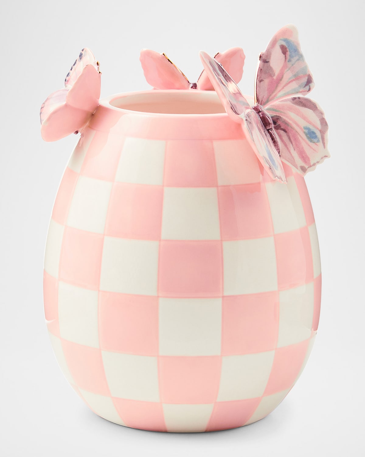 MacKenzie-Childs Mocha Check Tall Vase | Horchow