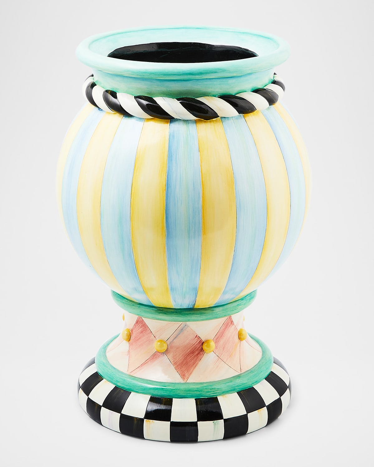 MacKenzie-Childs Mocha Check Petit Four Round Knob | Horchow