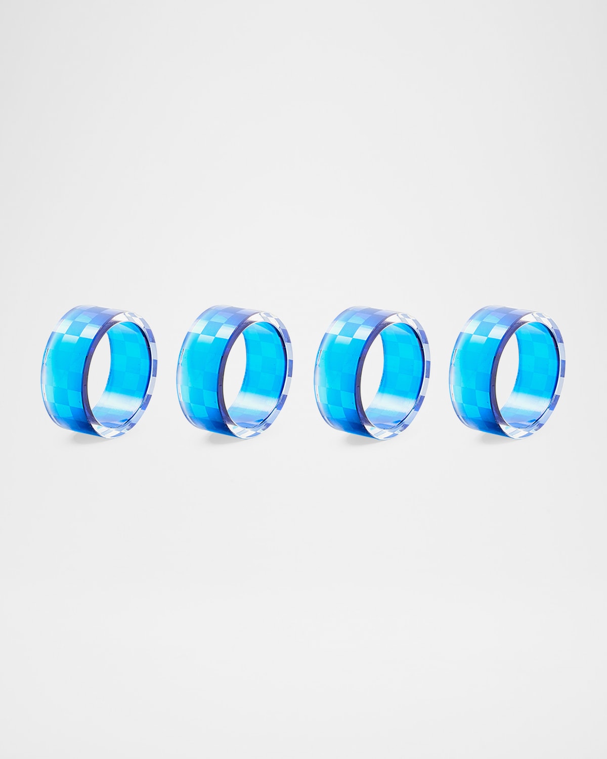 MacKenzie-Childs Lavender Check Napkin Ring, Set of 4 | Horchow