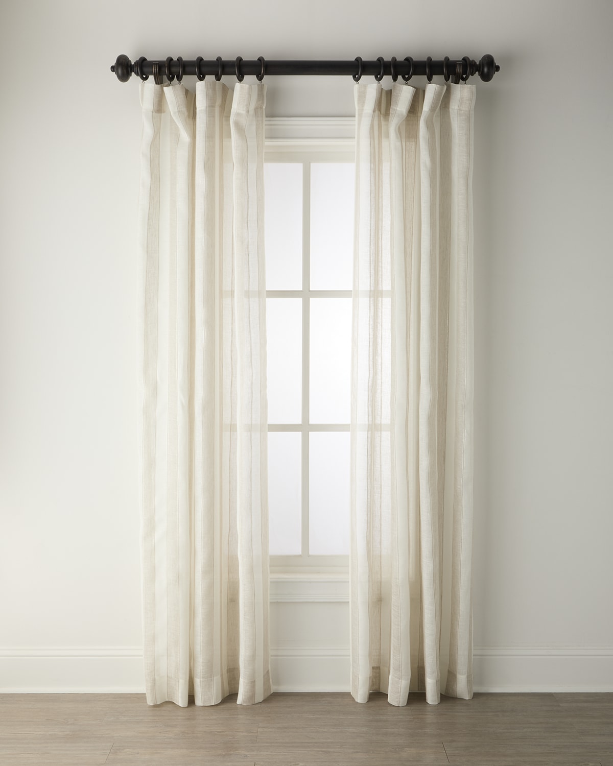 Home Silks Trelli Light-Filtering Linen Drapery Panels, 52" x 96" - Set ...