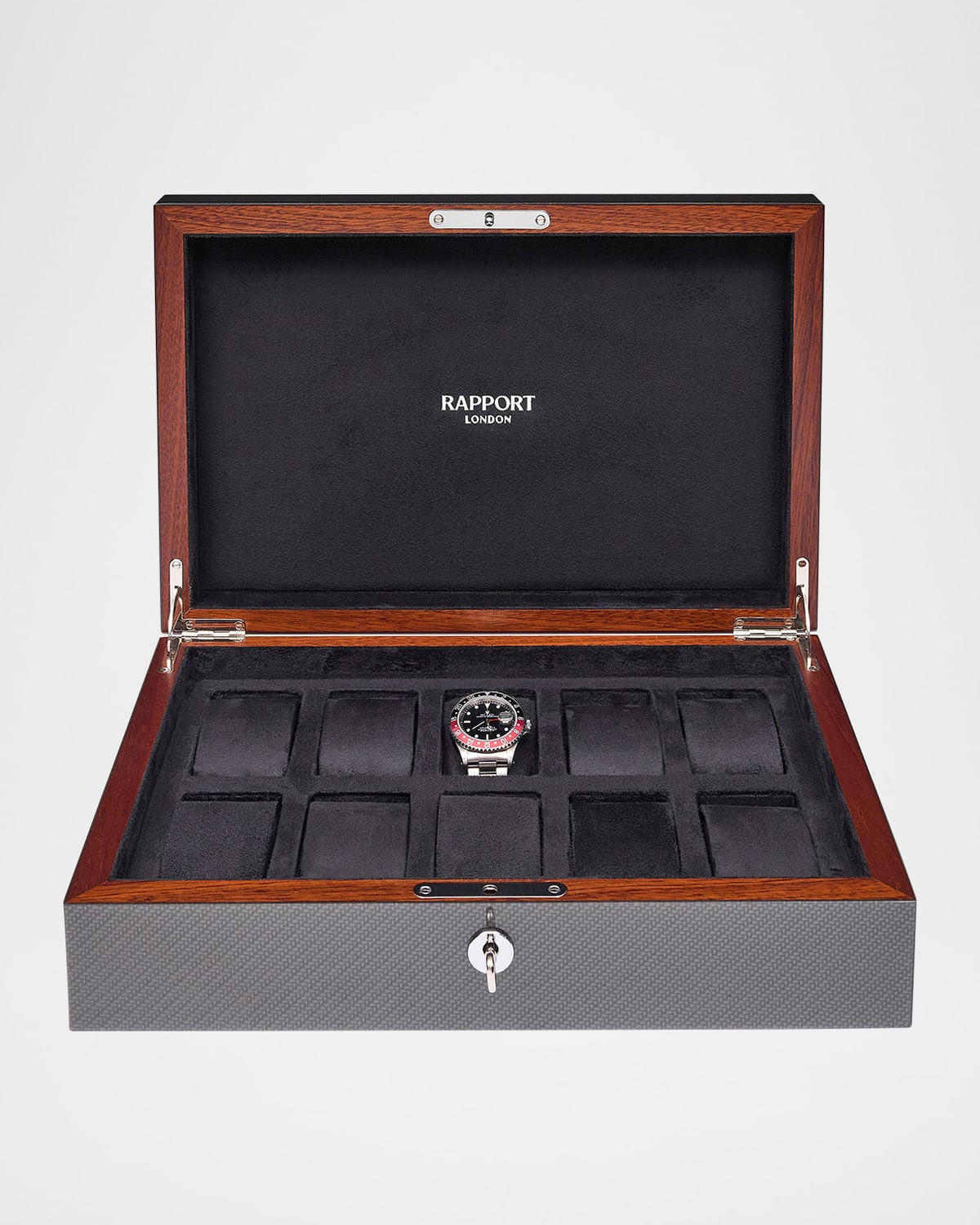 Rapport Carbon Fiber 5-Watch Box | Horchow